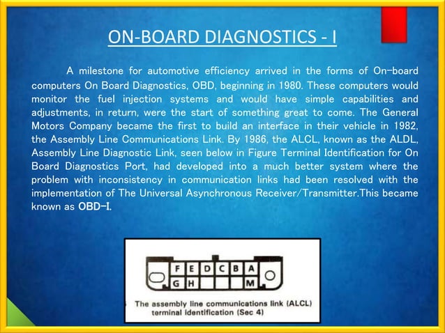 OBD (On Board Diagnostics) | PPT | Operating Systems | Computer ...
