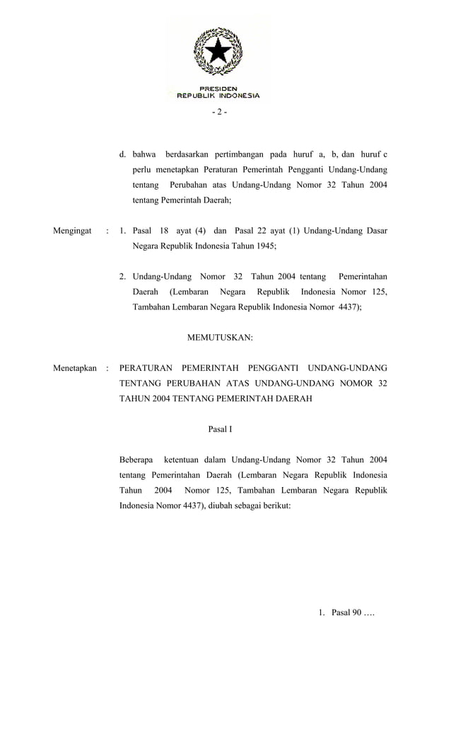 Perpu no 3_tahun_2005 | PDF