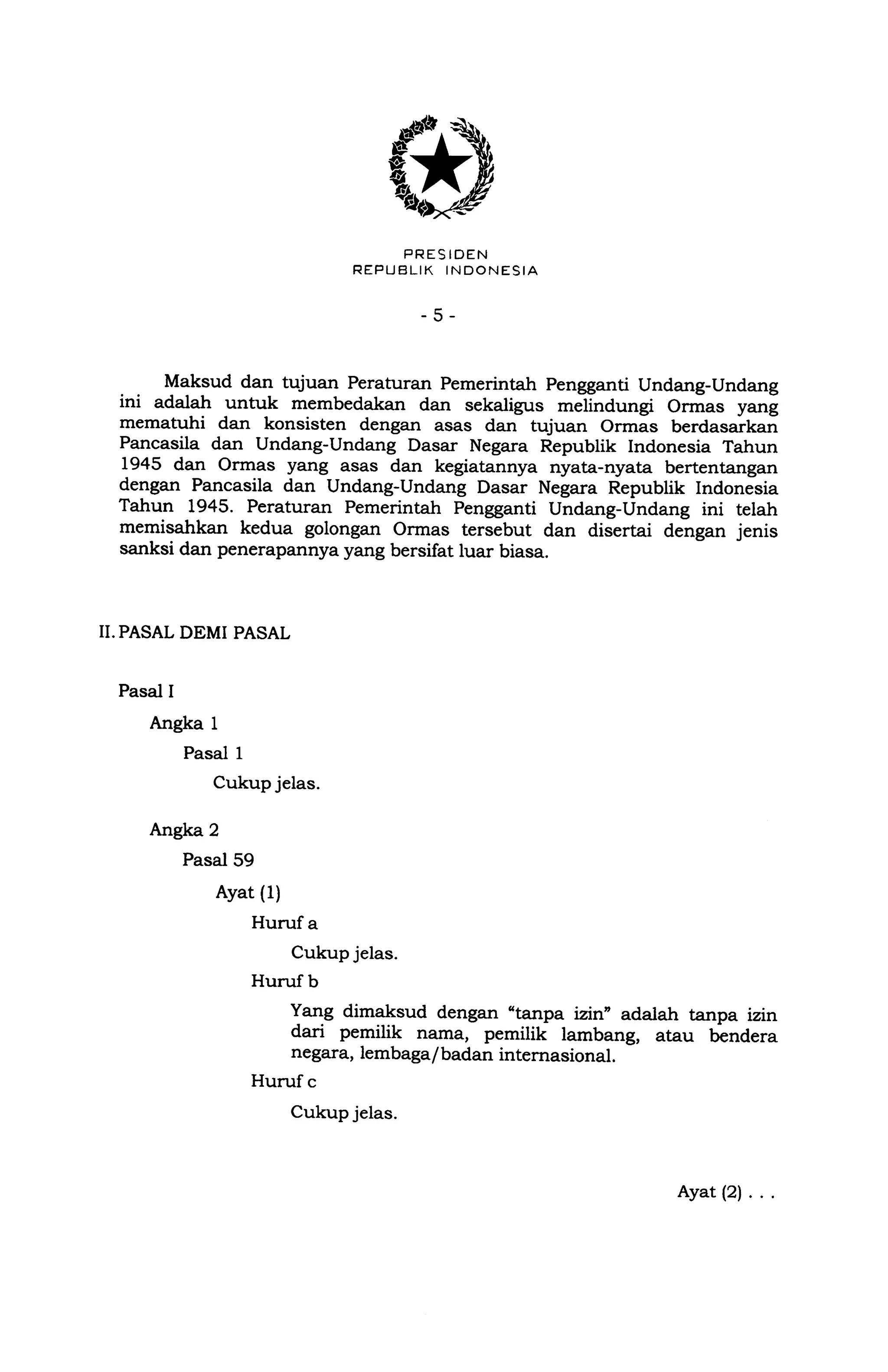Isi Lengkap UU Ormas | PDF