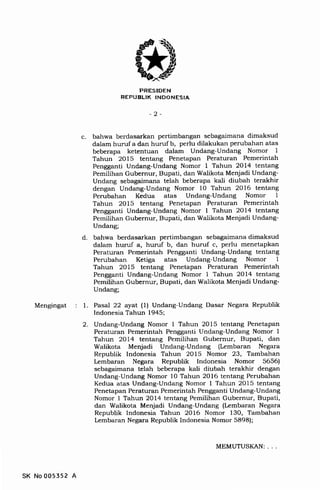 Perpu nomor 2 tahun 2020 | PDF