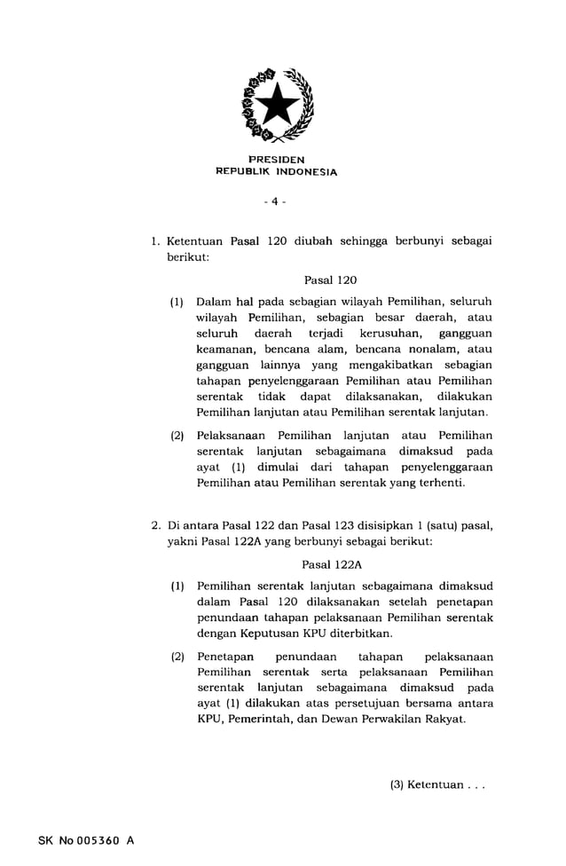 Perpu nomor 2 tahun 2020 | PDF