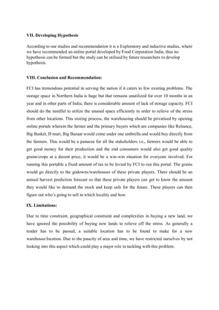 Perrenial challenge of fci | PDF