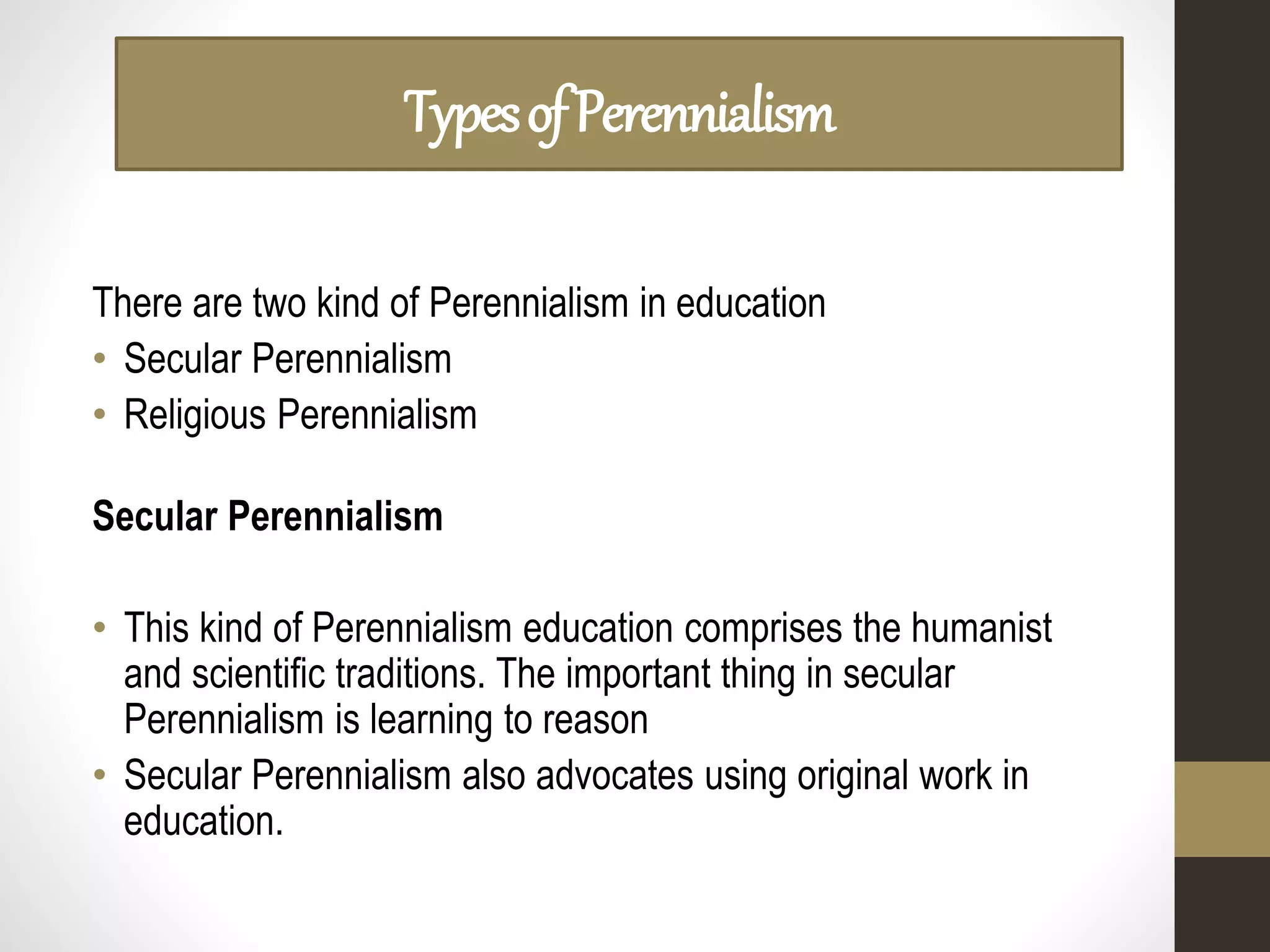 Perrenialism | PPTX