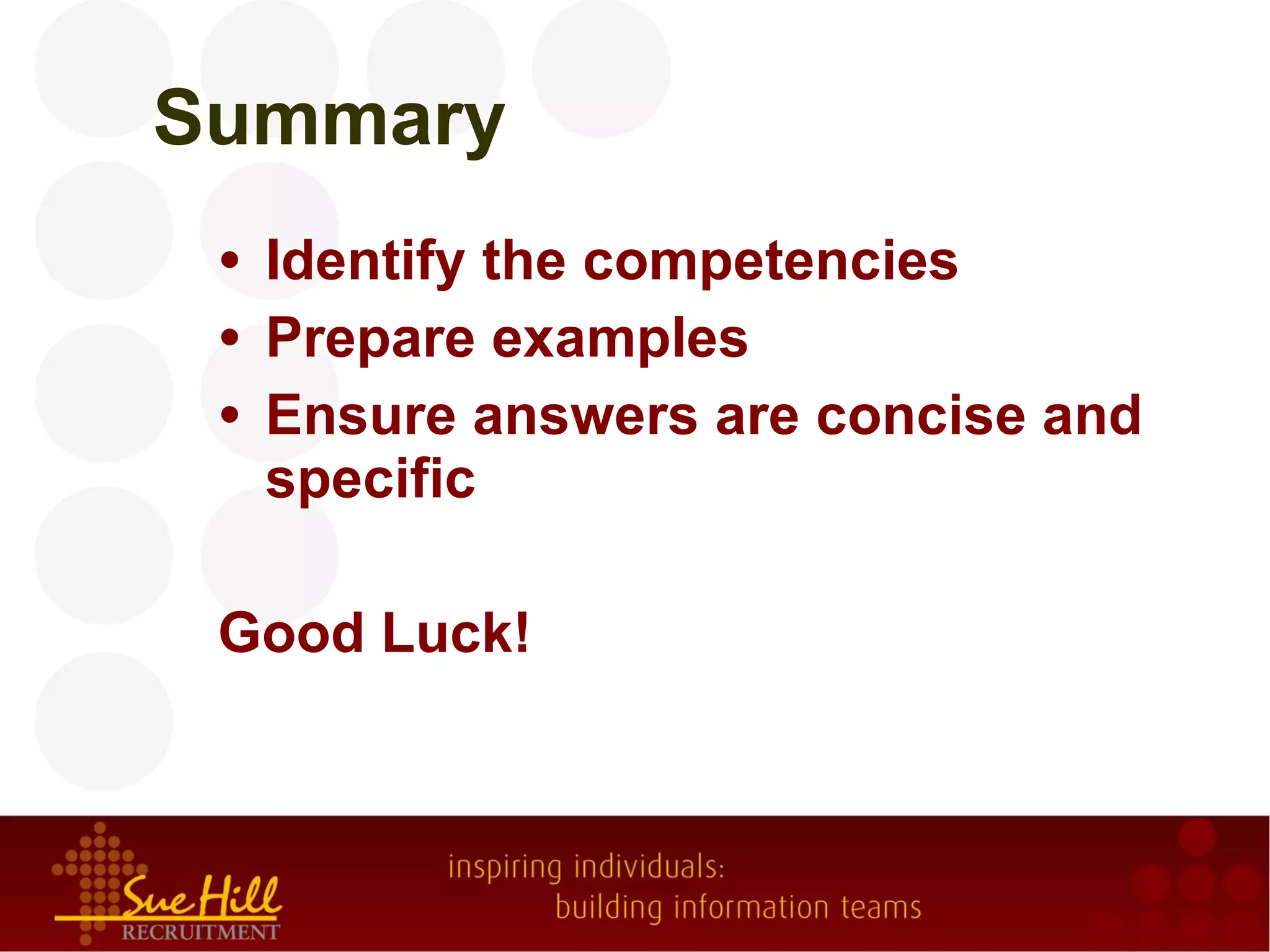 Competency-based interviews | PPT