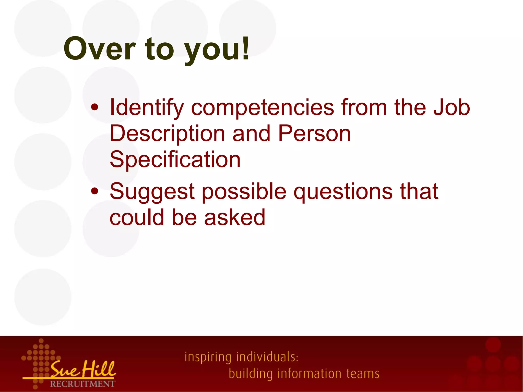Competency-based interviews | PPT