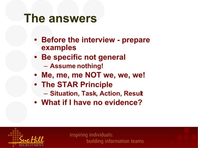 Competency-based interviews | PPT