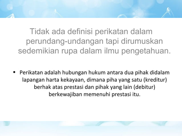 hukum perikatan | PPT