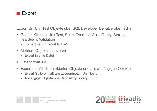 Pl Sql Unit Tests Mit Sql Developer