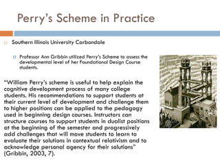 Perry’s scheme of intellectual and ethical development | PPTX