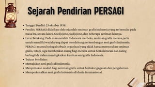 PPT Sejarah Seni Rupa Nusantara Pada Era PERSAGI | PDF