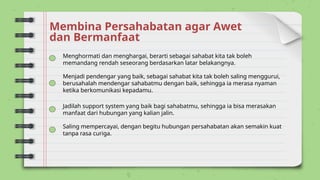 membina persahabatan yang sejati di sekolah | PPTX