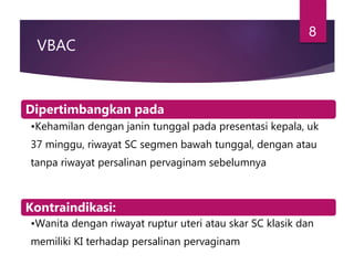 Persalinan dengan bekas sc | PPTX