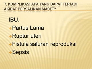 Persalinan macet Reproduksi | PPTX