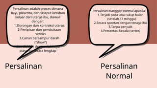 proses fisiologis persalinan dan tatacaranya | PPTX