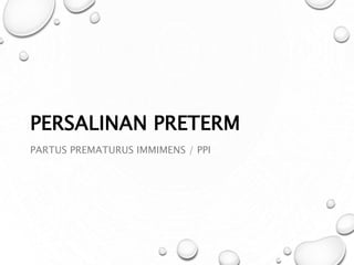 Persalinan Patologis | PPTX