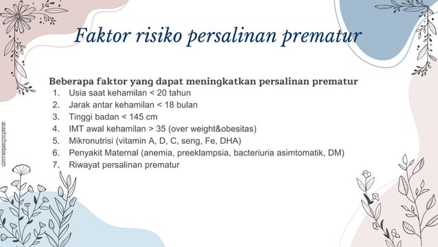 persalinan dan kehamilan premature ppt.x | PPTX