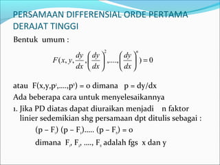 Persamaan differensial | PPT