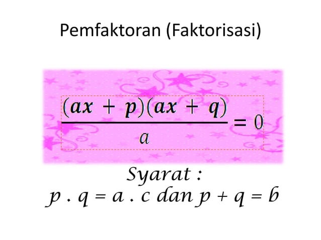 Persamaan dan fungsi kuadrat | PPTX