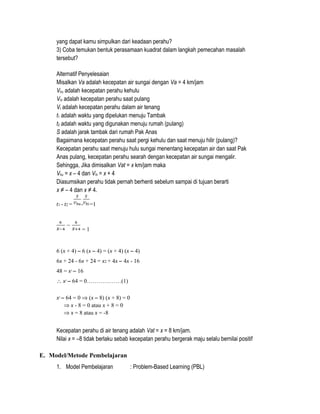 Persamaan dan fungsi kuadrat | DOC