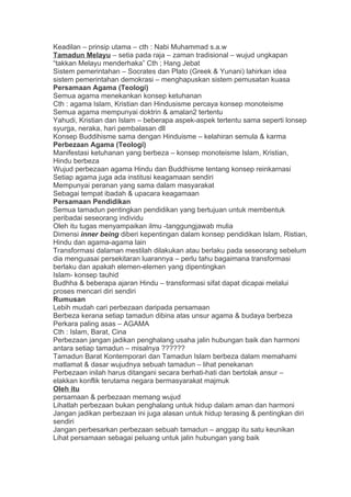 Persamaan dan perbezaan antara tamadun | DOC