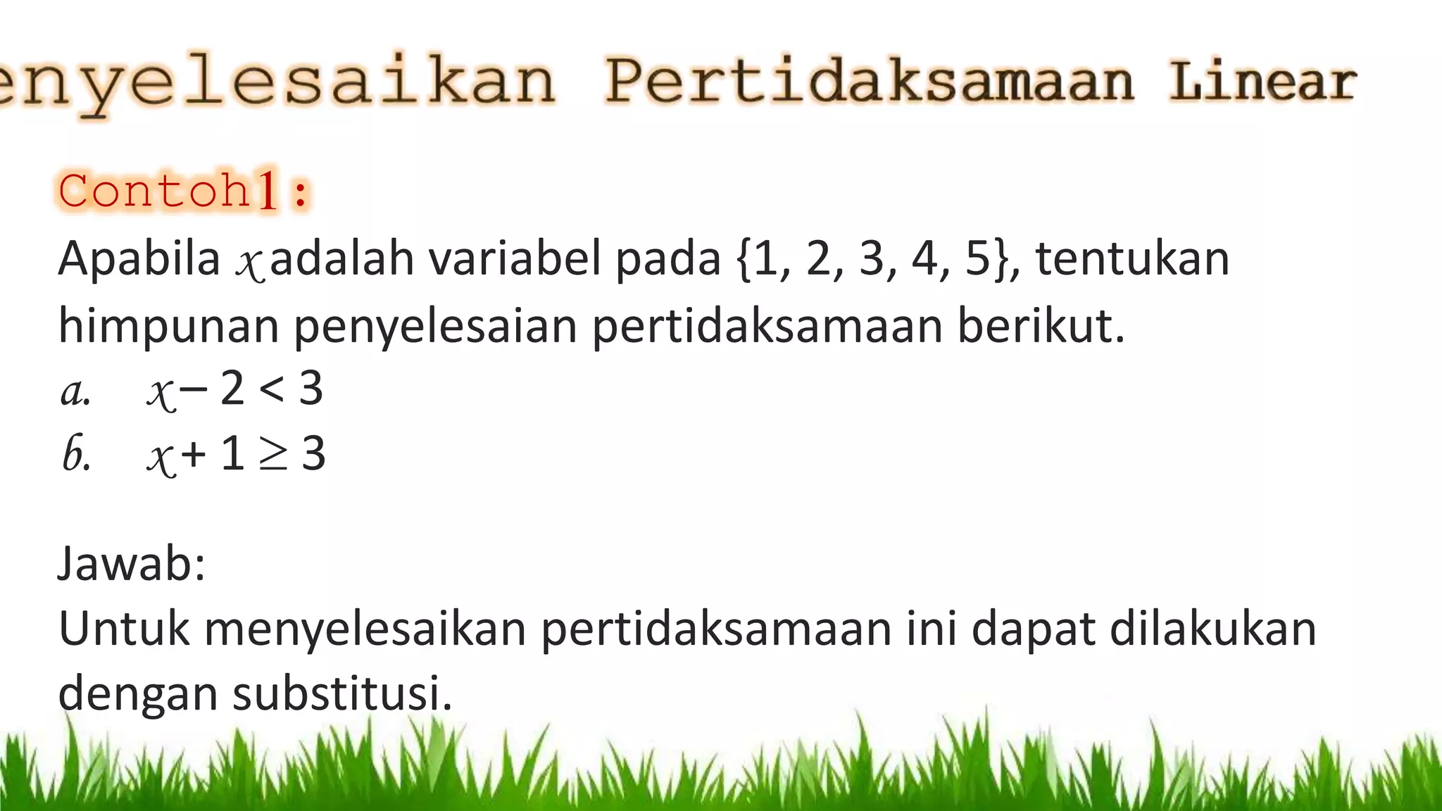 Persamaan dan Pertidaksamaan Linear | PDF