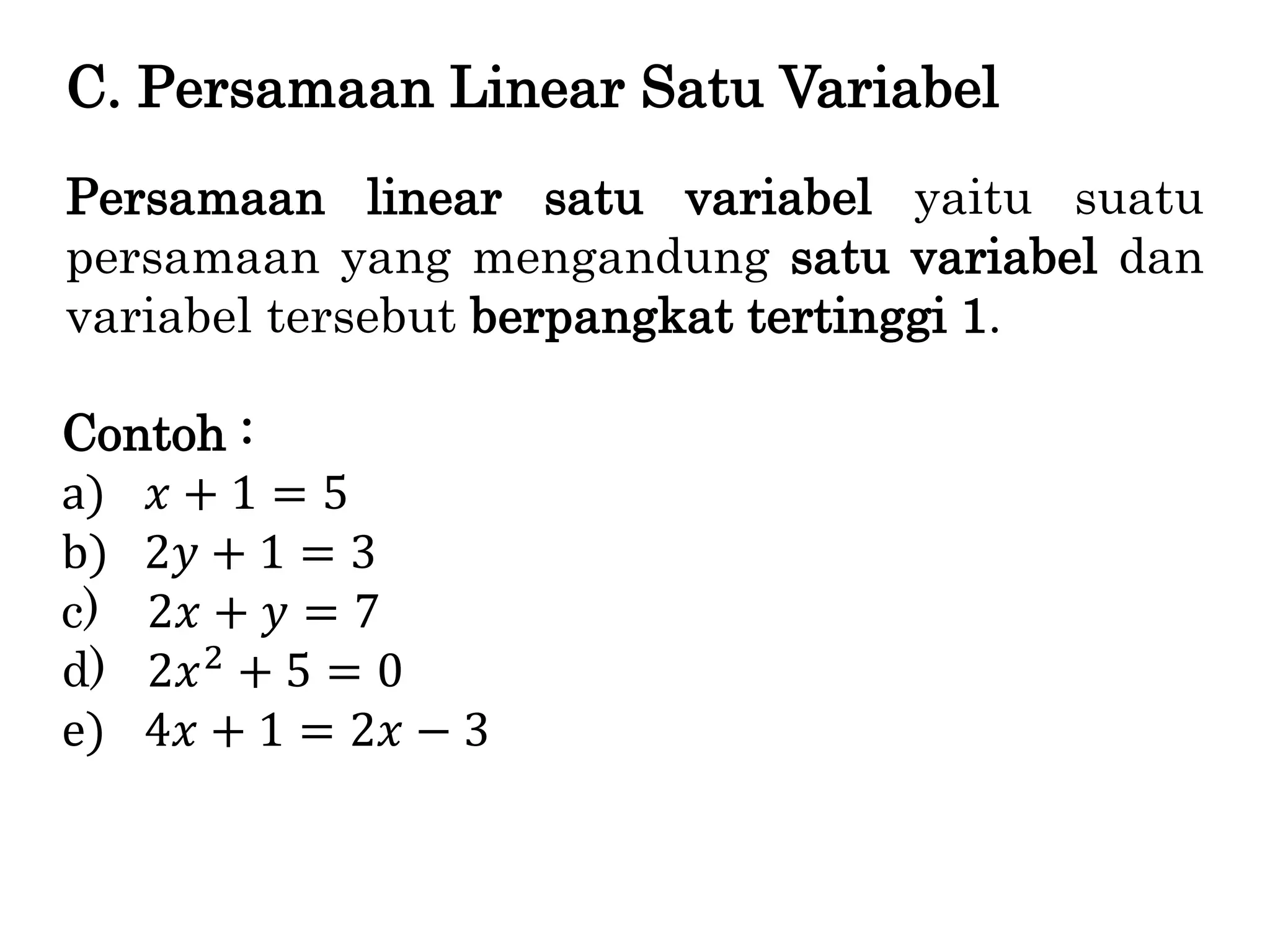 PERSAMAAN DAN PERTIDAKSAMAAN LINEAR SATU VARIABEL.pptx