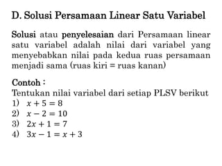 PERSAMAAN DAN PERTIDAKSAMAAN LINEAR SATU VARIABEL.pptx