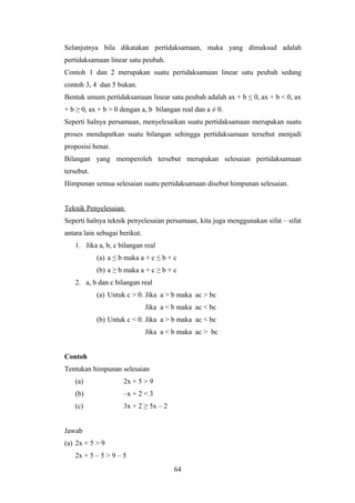 Matematika-Persamaan dan pertidaksamaan | PDF