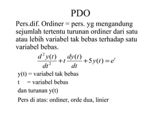 Persamaan diferensial(differential equation | PPT