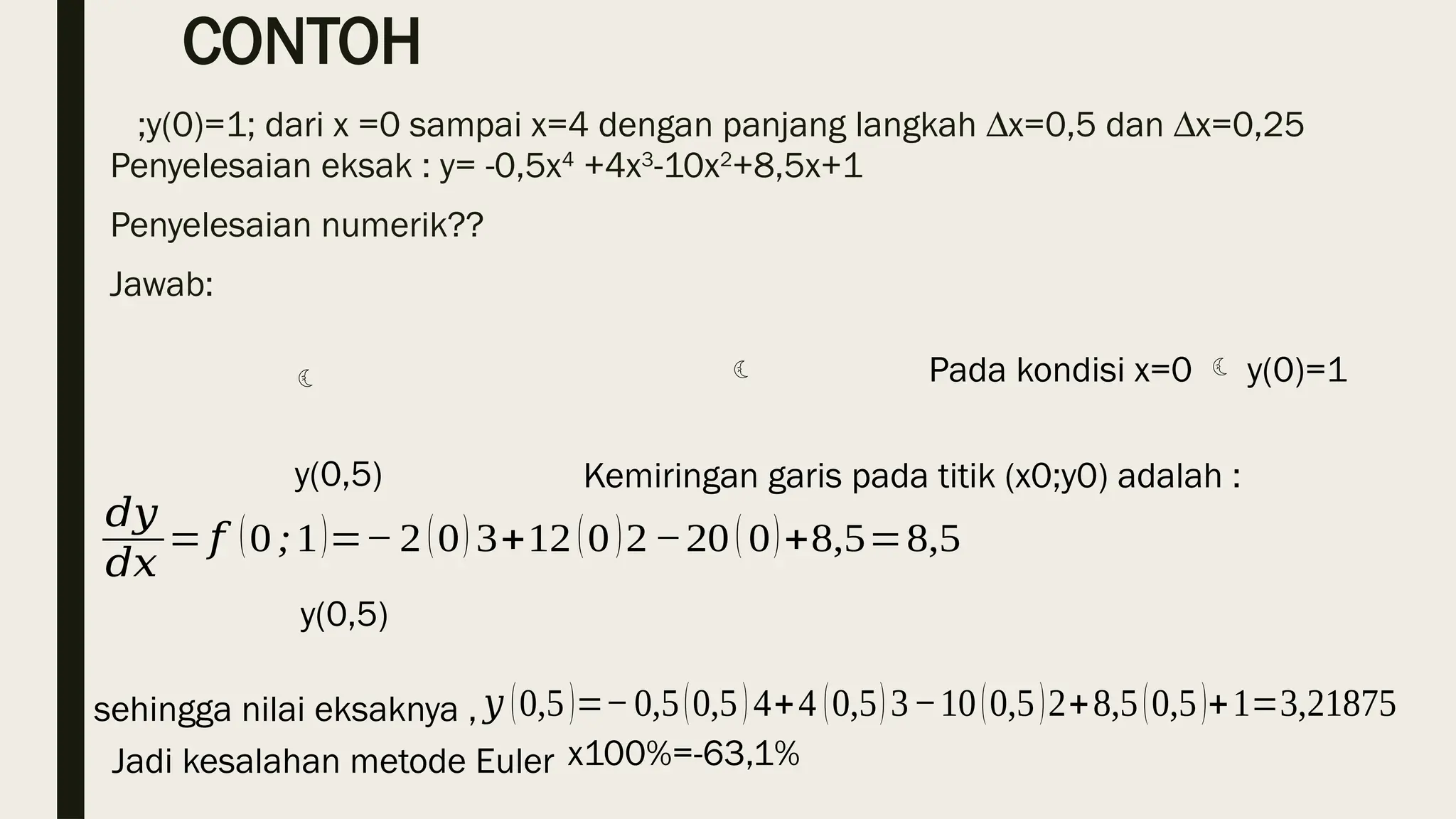 MATERI PERSAMAAN DIFERENSIAL METODE EULER.pptx | Free Download MATERI PERSAMAAN DIFERENSIAL METODE EULER.pptx | Free Download
