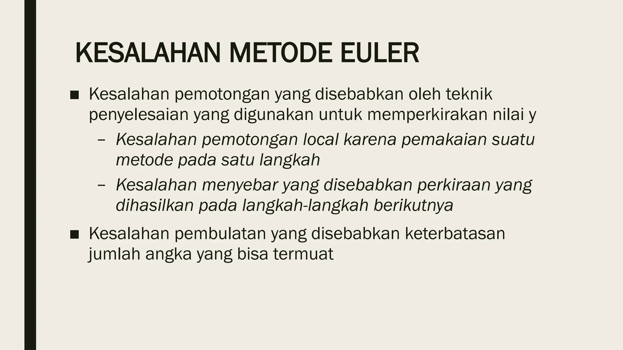 MATERI PERSAMAAN DIFERENSIAL METODE EULER.pptx