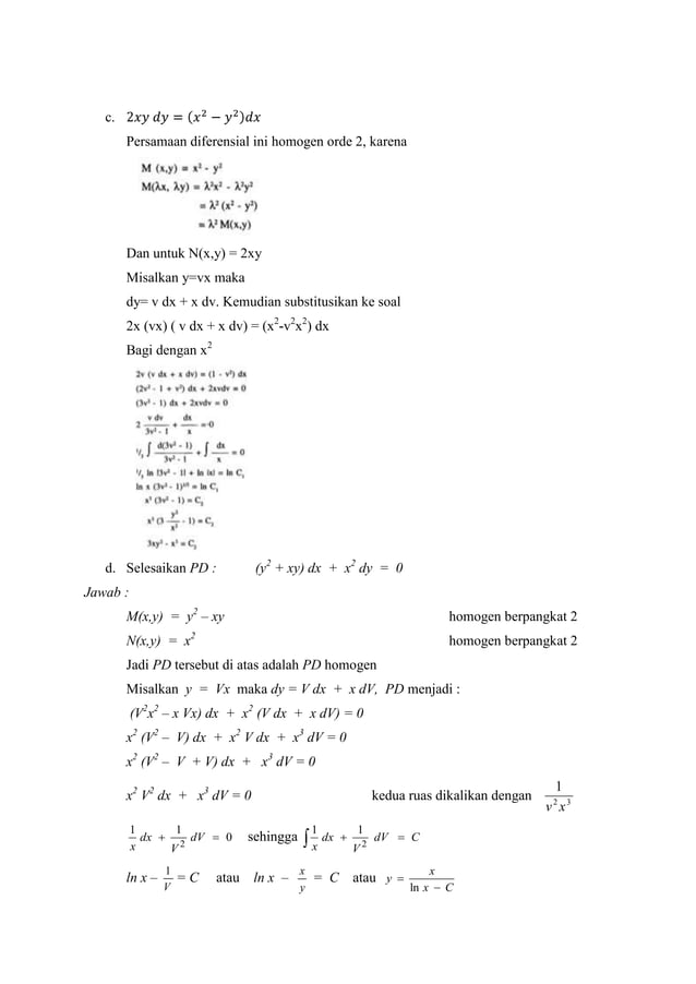 Persamaan differensial part 1 | DOCX