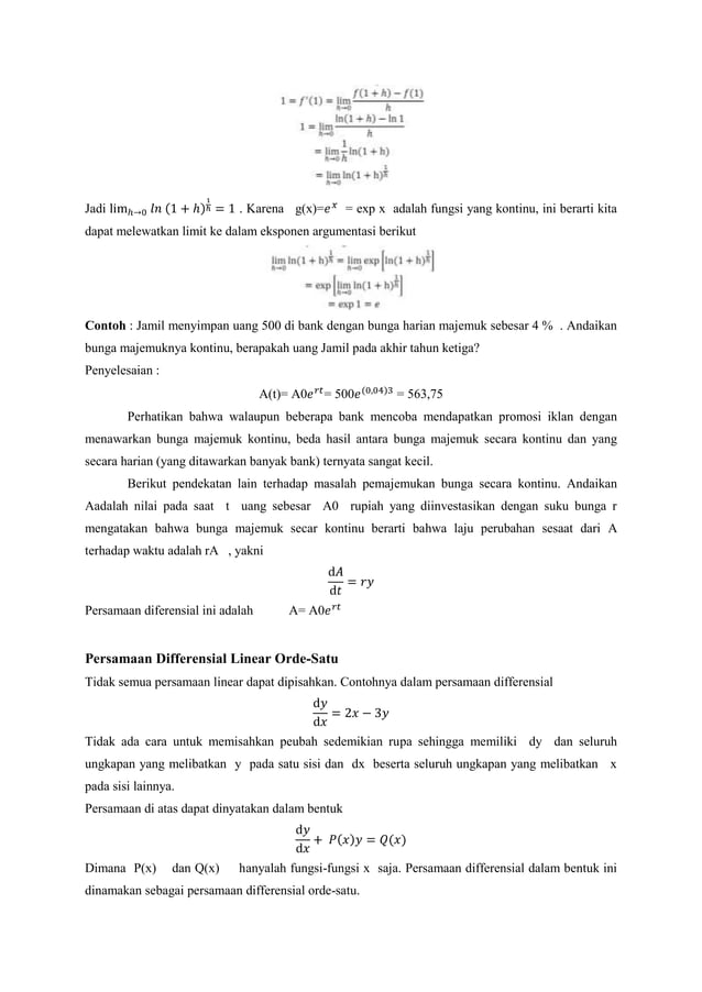Persamaan differensial part 1 | DOCX