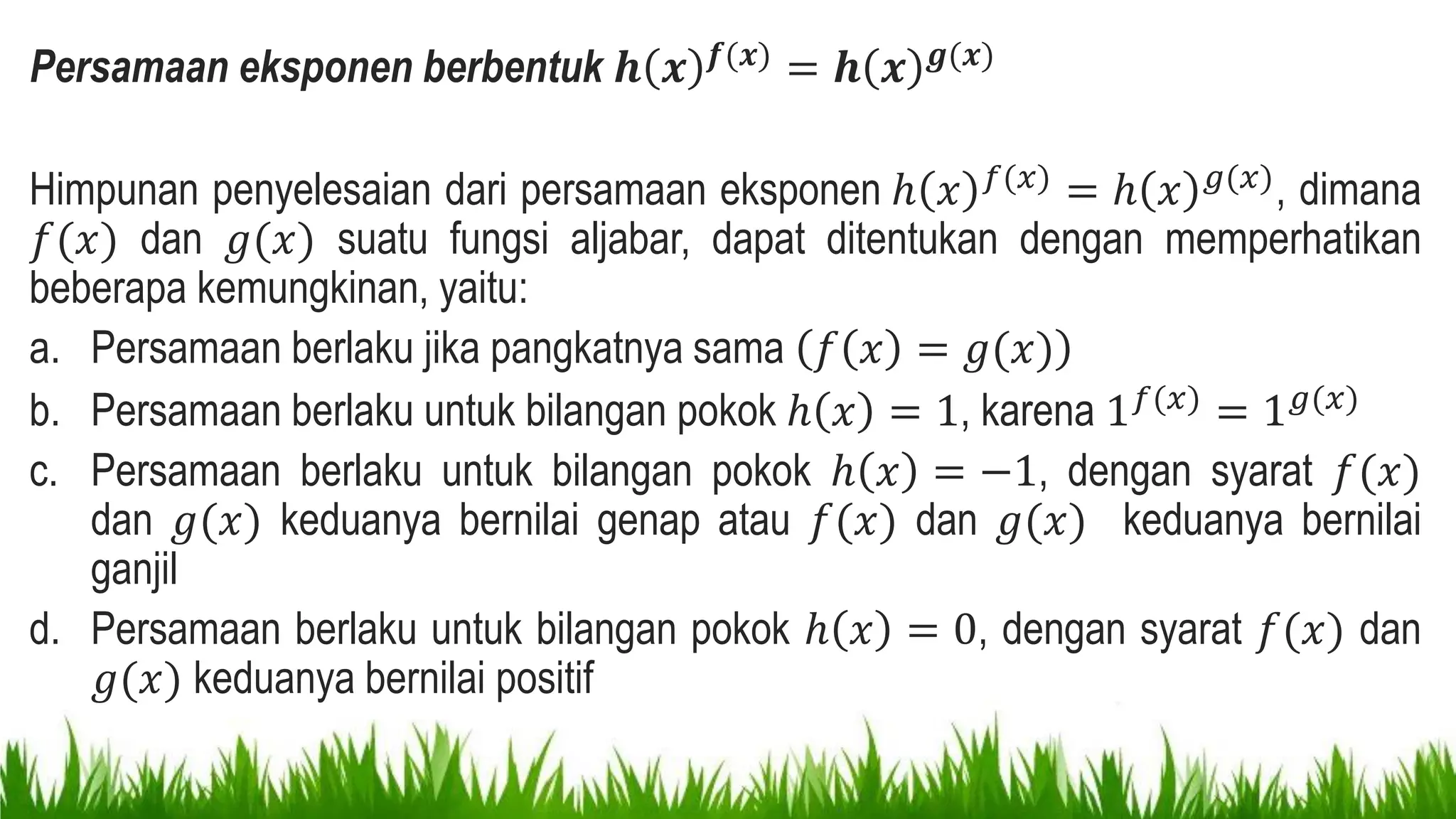 Persamaan dan Pertidaksamaan Eksponen | PDF
