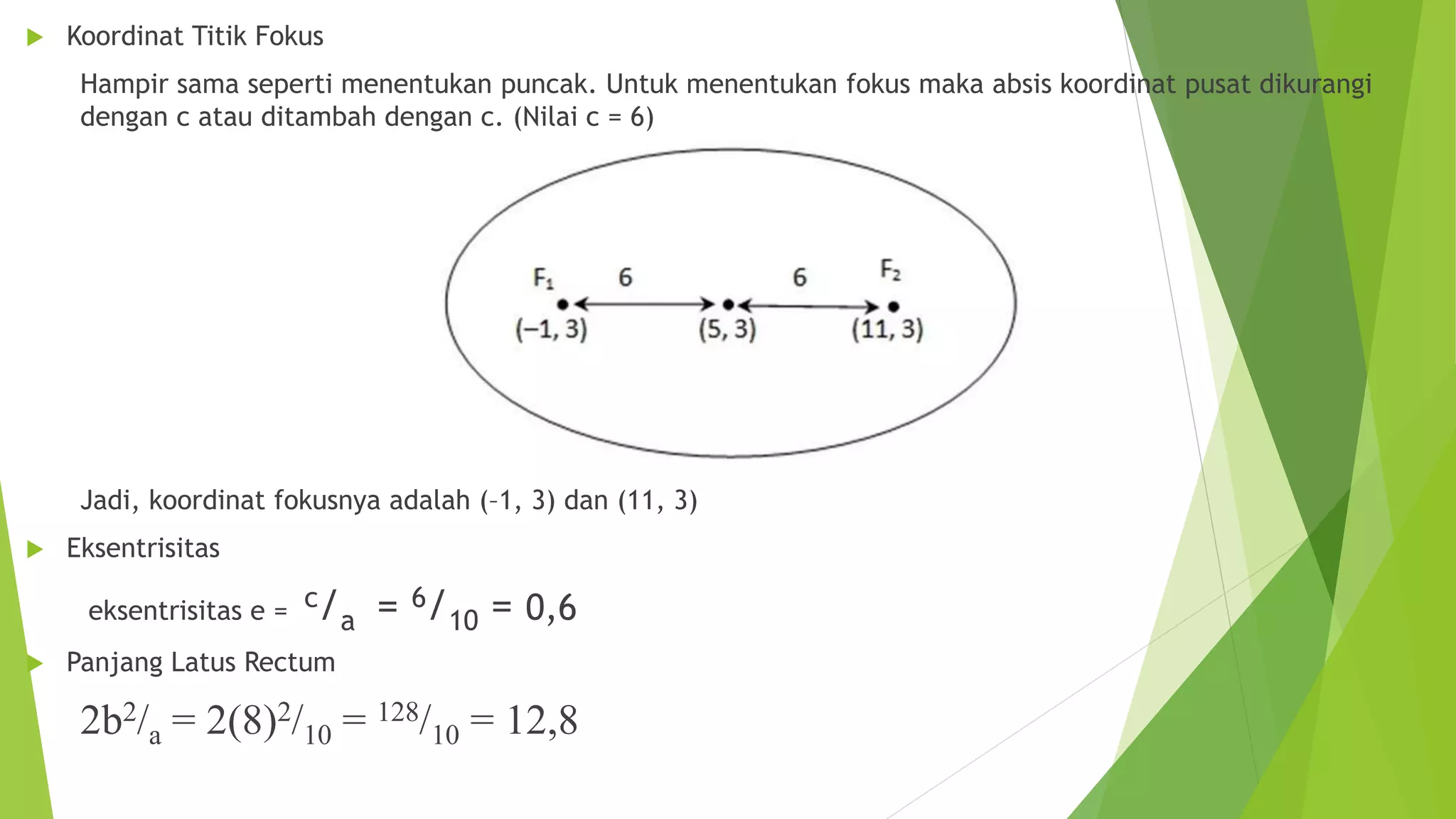 Persamaan elips dengan pusat (p,q) | PPTX