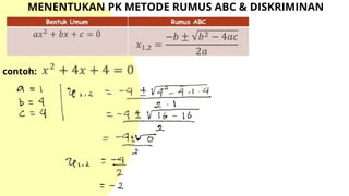 persamaan & fungsi kuadrat.pdffhjjvvgghhvvc | PPT