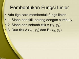 Persamaan fungsi linier | PPTX