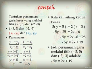 Persamaan garis lurus | PPTX