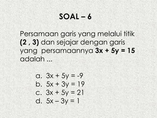 Persamaan garis lurus | PPTX