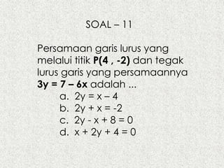 Persamaan garis lurus | PPTX