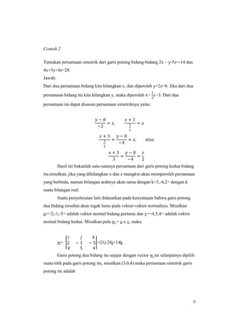 Persamaan garis lurus(Geometri Analitik Ruang) | DOCX