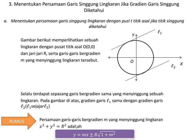 PPT Persamaan garis singgung lingkaran | PPTX