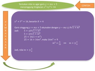 PPT Persamaan garis singgung lingkaran | PPTX
