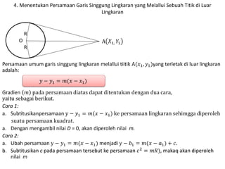 PPT Persamaan garis singgung lingkaran | PPTX