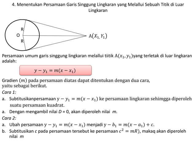 PPT Persamaan garis singgung lingkaran | PPTX
