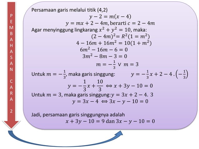 PPT Persamaan garis singgung lingkaran | PPTX