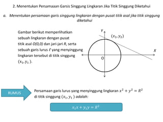 PPT Persamaan garis singgung lingkaran | PPTX