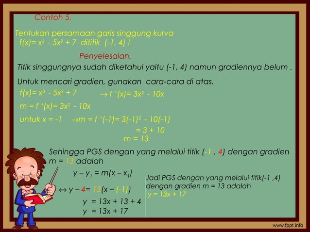 Persamaan garis singgung pada kurva | PPT