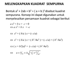 Persamaan kuadrat | PPTX