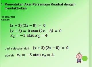Persamaan kuadrat | PPTX